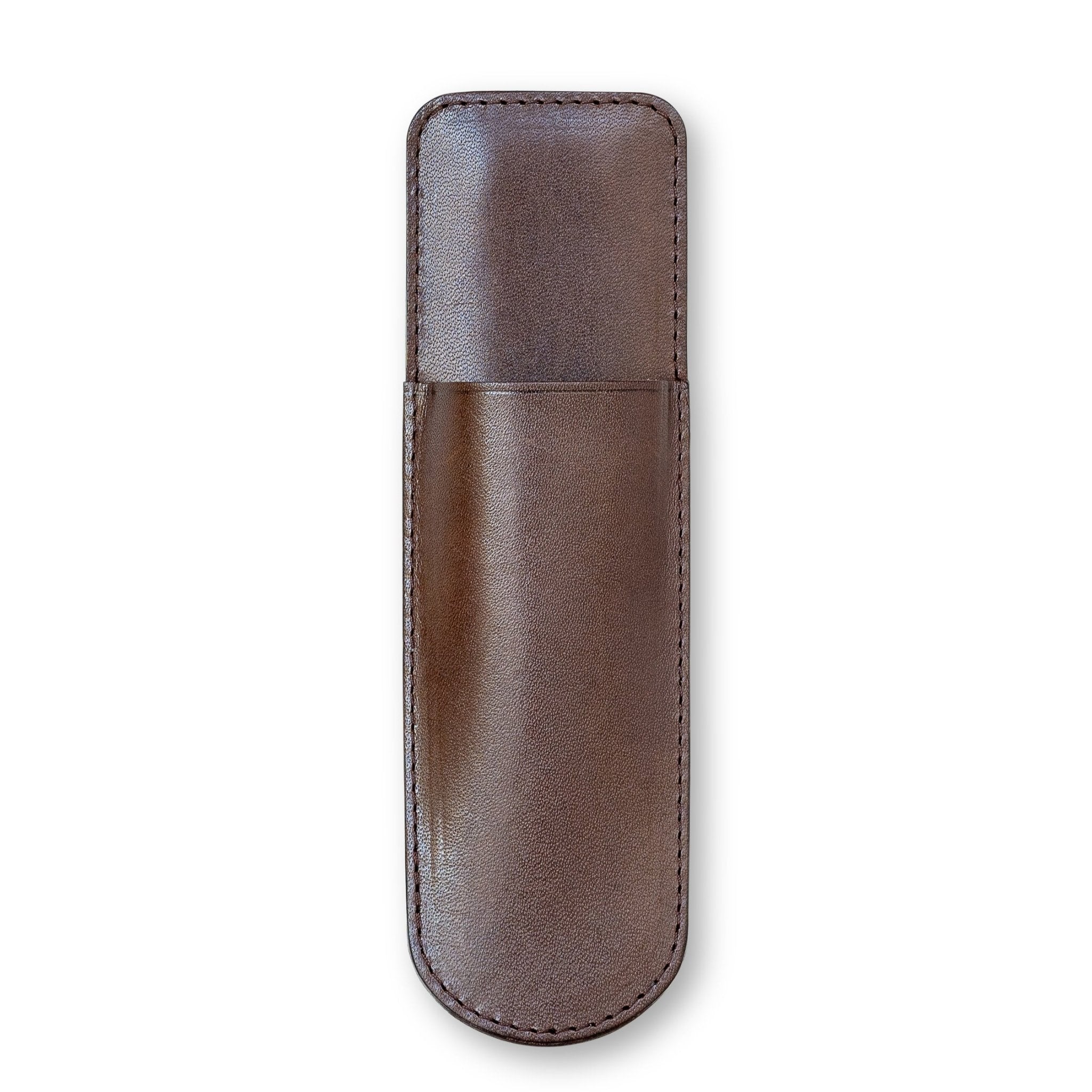 Kumano leather Fountain Single Pen Holster (dark brown) – Ateliers Phileas